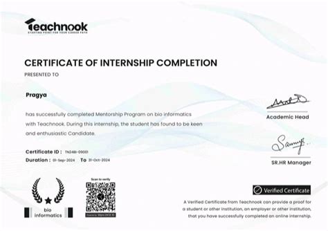 Pragya Mishra On Linkedin Bioinformatics Internship Professionalgrowth Teachnook