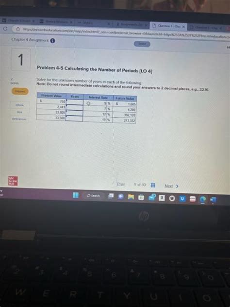 Problem 4 5 Calculating The Number Of Periods Lo 4