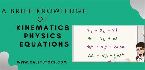 A Brief Knowledge Of Kinematics Physics Equations
