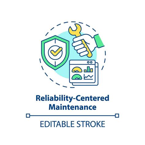 2d Editable Multicolor Icon Reliability Centered Maintenance Concept Simple Isolated Vector