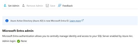 Cant Enable Microsoft Entra Authentication For Sql Server 2022 Enabled