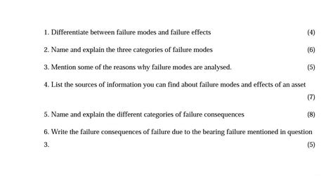 Solved Differentiate Between Failure Modes And Failure Chegg