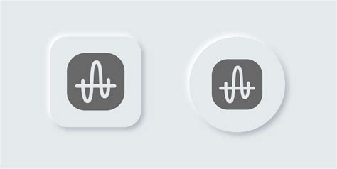Frequency Solid Icon In Neomorphic Design Style Radio Signs