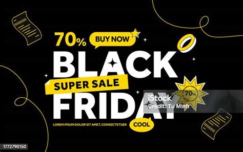 블랙 프라이데이 슈퍼 세일 배너 템플릿 70 할인 배지 지폐 2d 장식 프리미엄 가격 할인 이벤트 기프트 카드 바우처 및 포스터 벡터 일러스트 레이 션입니다 블랙프라이데이에