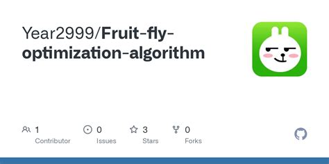 GitHub Year Fruit Fly Optimization Algorithm