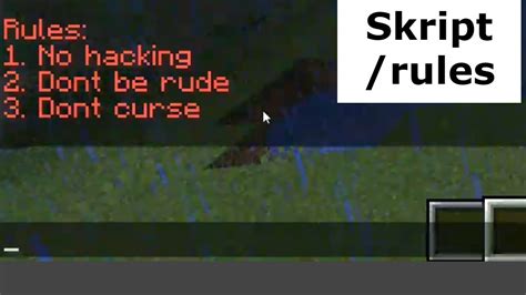 How To Create Rules Command Skript Tutorial Youtube