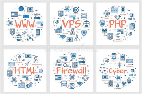 Programming And Coding Linear Concept Stock Vector Illustration Of