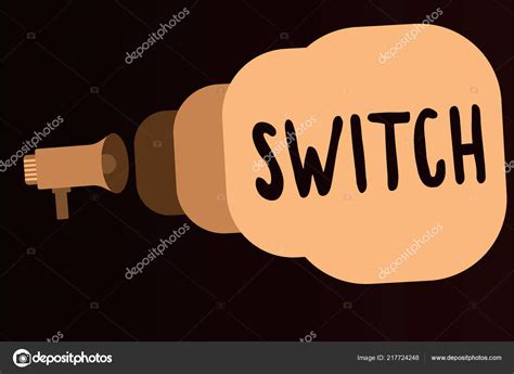Handwriting Text Switch Concept Meaning Device For Making And Breaking The Connection In