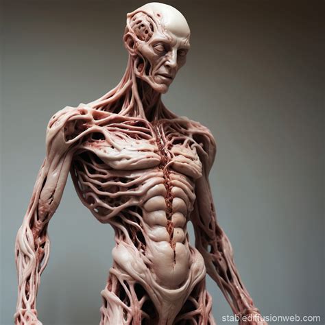 Humanoid God Created From Flesh Stable Diffusion Online