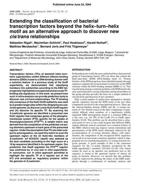 Pdf Extending The Classification Of Bacterial Transcription Factors