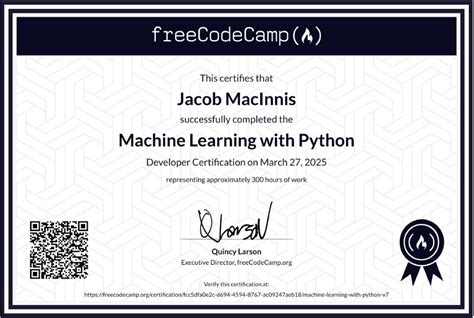 🚀 Im Happy To Share That Ive Obtained A New Certification Machinelearning With Python From