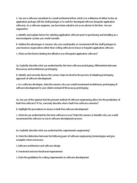 Software Engineering Answers Pdf Software Testing Software Prototyping