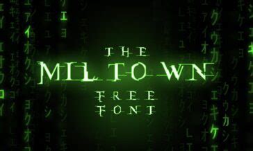 Matrix Font Set Polar Vectors