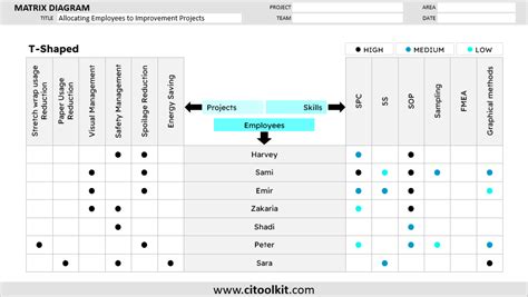 L Shaped Matrix Diagram