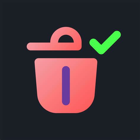 Successfully Deleted Flat Gradient Fill Ui Icon For Dark Theme