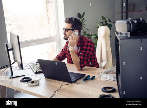 Profile Side View Portrait Of Attractive Smart Confident Trendy Guy