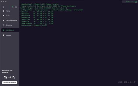 Arm Centos7安装ffmpegarm Linux上安装ffmpeg，版本：51，操作系统：centos7，软件 掘金