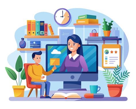 Modern Performance Review Vector Illustration For Professional Assessment Premium Ai Generated