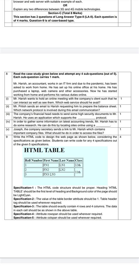 Computer Application Science Subjective Test Teachmint