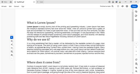 Floating Tool Bar On Left Covers Text In Documents Share Your Feedback On Acrobat Dc