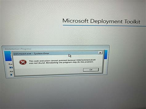 Wdsmcastexe Error During Mdt Deployment Windows Spiceworks Community