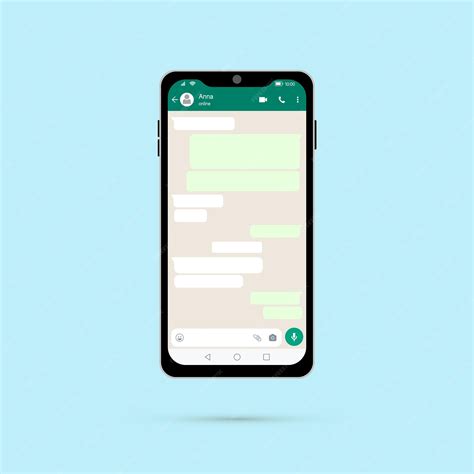 Premium Vector Realistic Mobile Phone Mockup With Mobile Phone Chat