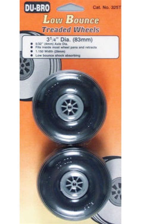 Dubro Products Treaded Wheels3 1 4 DUB325T Wheels Gear Retracts Accys Walmart Com
