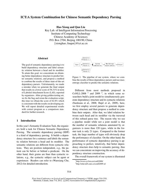 Pdf Ict A System Combination For Chinese Semantic Dependency Parsing