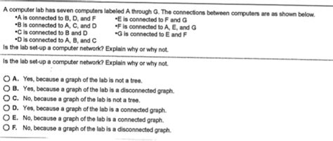 Solved A Computer Lab Has Seven Computers Labeled A Through