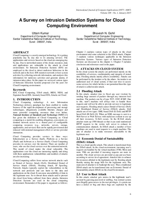 pdf a survey on intrusion detection systems for cloud computing