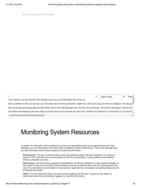1 18 monitoring system resources understanding windows operating