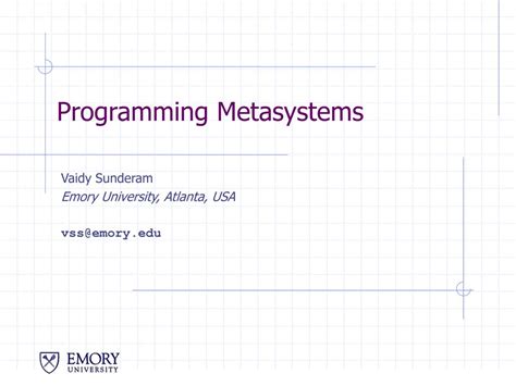 Ppt Programming Metasystems Powerpoint Presentation Free Download Id684857