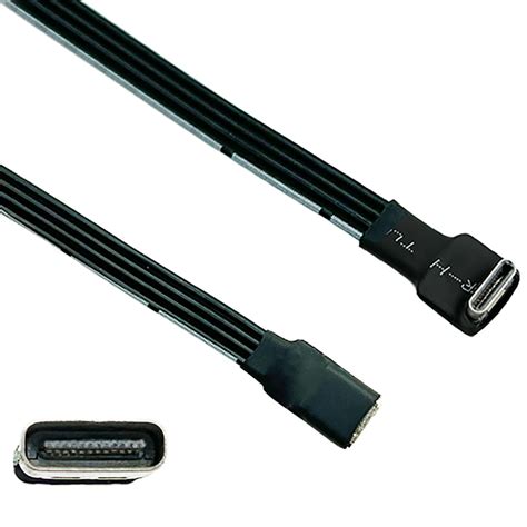 Hukai Flat Usb C Charging Cable Type C Male To Female W Charging Extension Cable Mbps High