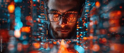 Business And Technology Iot Concept Man Programmer Software Developer Working On Digital