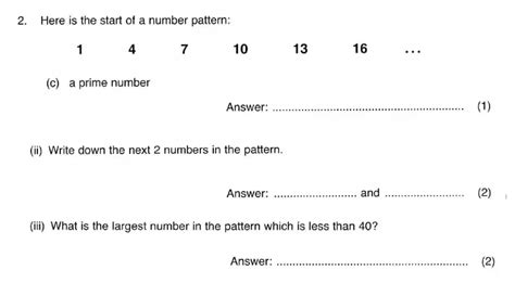 11 Plus 11 Maths Topic Patterns And Sequences Past Paper Questions Pi Academy