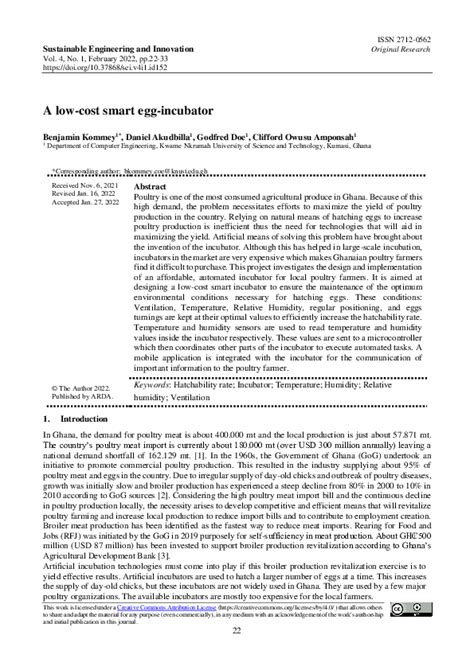 Pdf A Low Cost Smart Egg Incubator