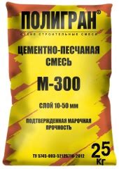 Смесь цементно-песчаная М-300, меш. 25 кг купить по цене руб в СПб ...