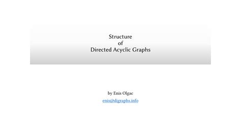 PDF Structure Of Directed Acyclic Graphs