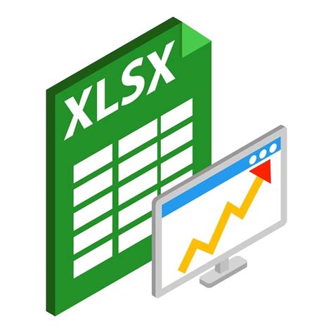 Premium Vector Xlsx File Icon Isometric Illustration Of Xlsx File Vector Icon For Web