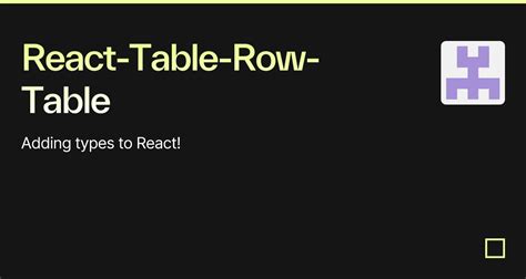 React Table Row Table Codesandbox