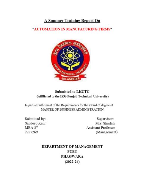 A Summer Training Report Sandeep Pdf Analytics Automation