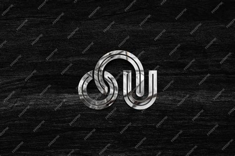 검정색 배경에 회사 브랜드 3d 프레젠테이션을 위한 흰색 유리 질감 로고 모형 프리미엄 Psd 파일