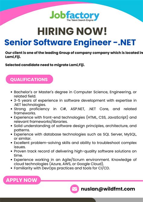Nusla Aboobakkar On Linkedin We Are Hiring Senior Software Engineer