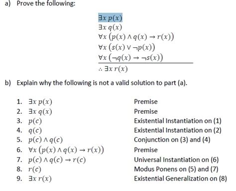 Solved Prove The Following Explain Why The Following Is Chegg