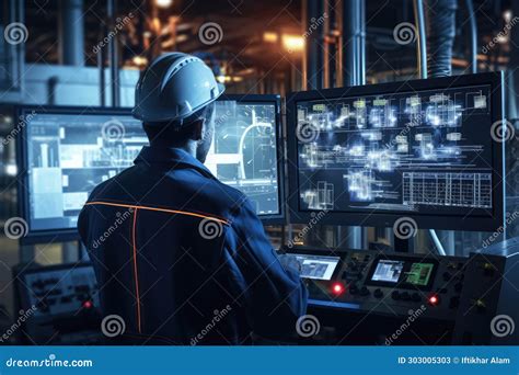 SCADA System Icon In Wireframe Hand Supervisory Control And Data Acquisition Technology Concept