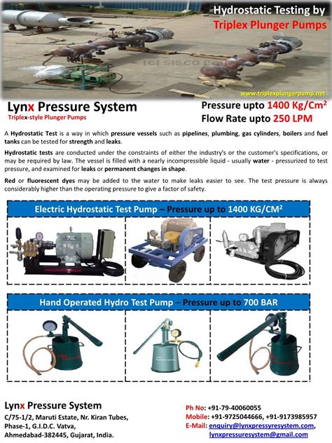 Hydrostatic Pressure Test Pump Ahmedabad