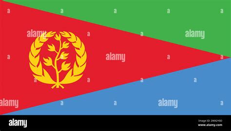 National Flag Of Eritrea Eritrea Sign Eritrea Flag Stock Vector Image