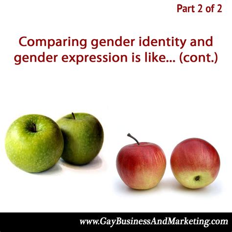 Comparing Gender Identity And Gender Expression Is Like… Part 2 Of 2