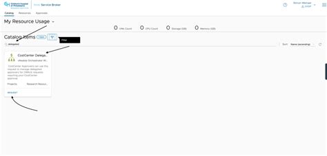 Search For Cost Center Delegate