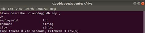 Apache Hive Ddl Operations Tutorial Cloudduggu